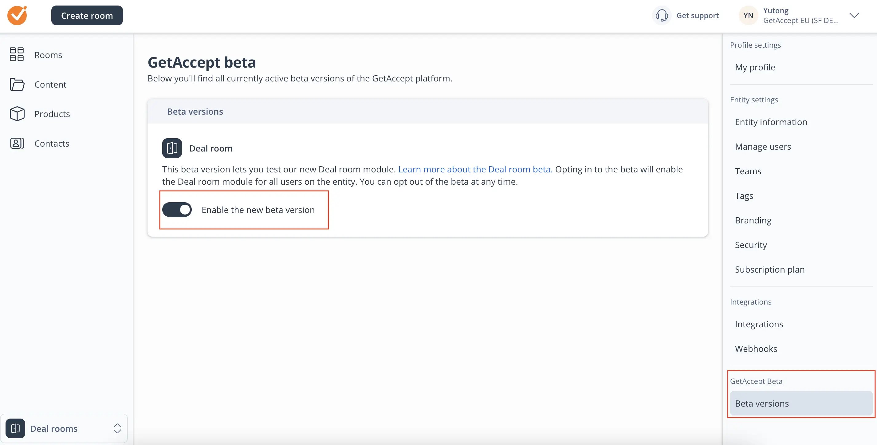 Share your Deal Room from within Salesforce in 3 clicks